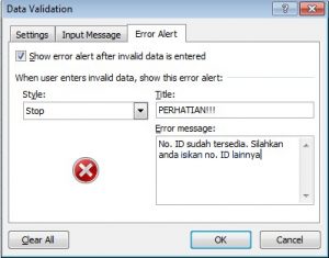 Cara untuk Mencegah Input Data Ganda (Duplicate) di Excel