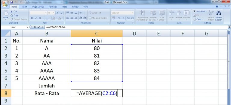 6 Rumus Dasar Microsoft Excel yang Wajib Anda Ketahui - webmediabelajar
